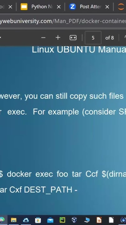 Learn from PDF on LINUX Commands, Docker, Curl, Wget, Python3, GCC, and much much more - YouTube