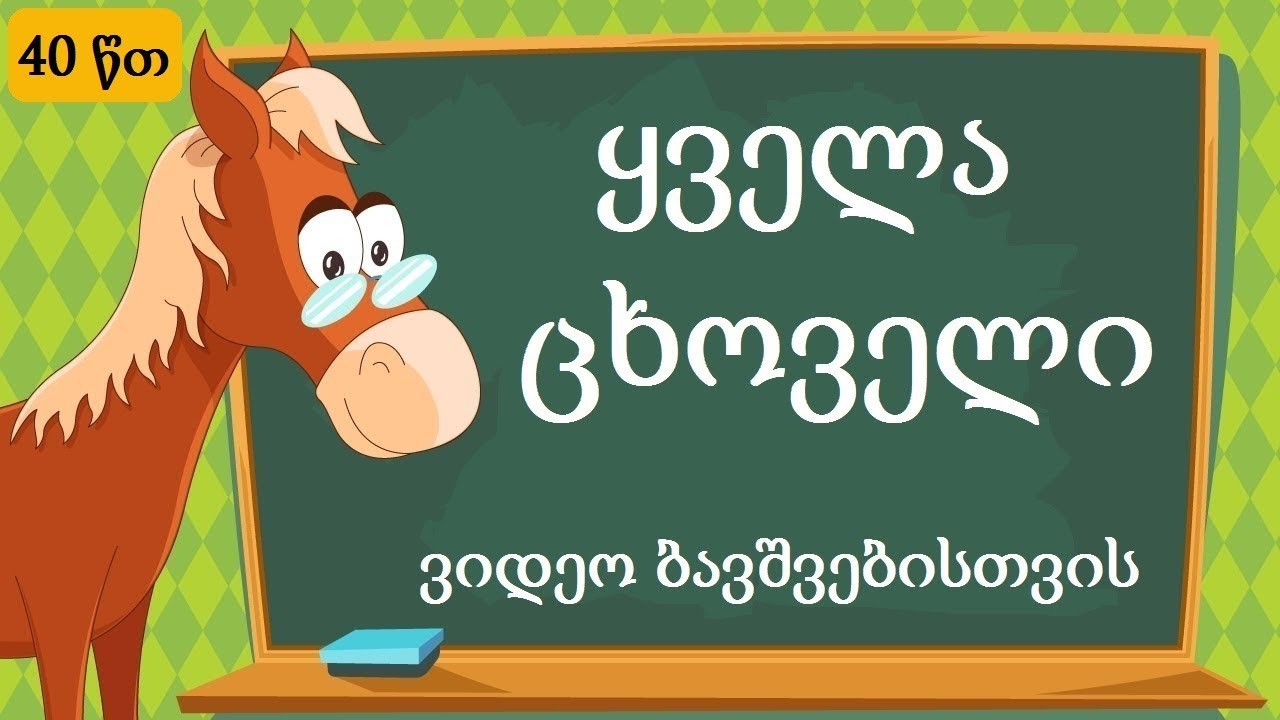 ვისწავლოთ ყველა ცხოველი ერთად {40წთ} Viswavlot Yvela Cxoveli Ertad {40m