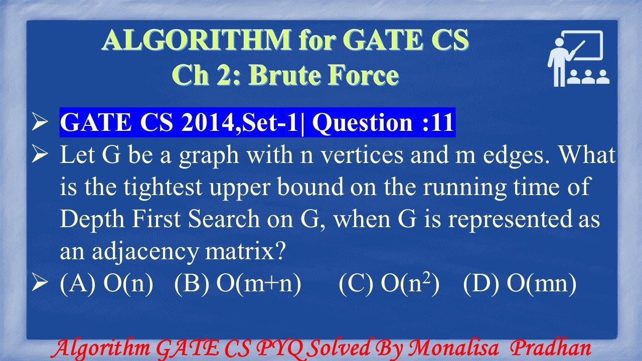 GATE CS 2014,Set-1| Q11:Let G be a graph with n vertices and m edges ...