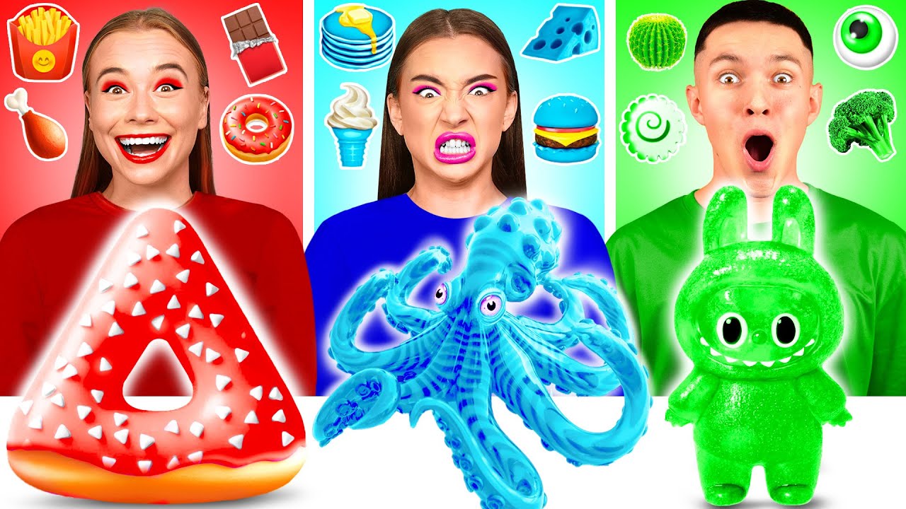 Food of The Same Colors Challenge | Funny Food Hacks by TeenTeam ...