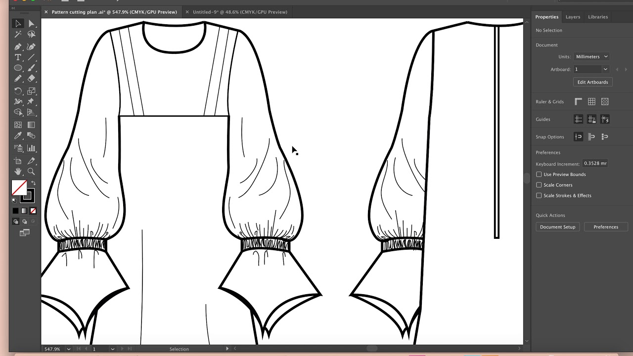 Pattern cutting Plan - Flat pattern cutting - YouTube