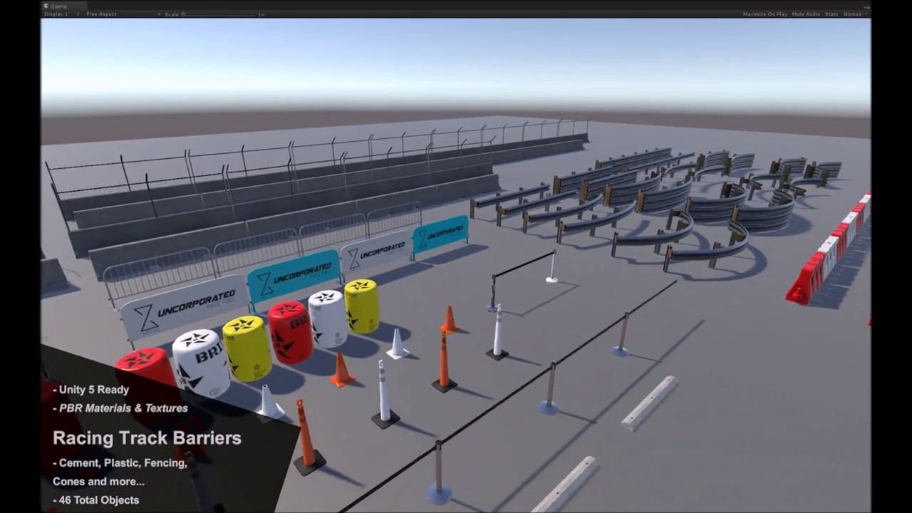 Racing Barriers Dividers Unity Asset Store - YouTube