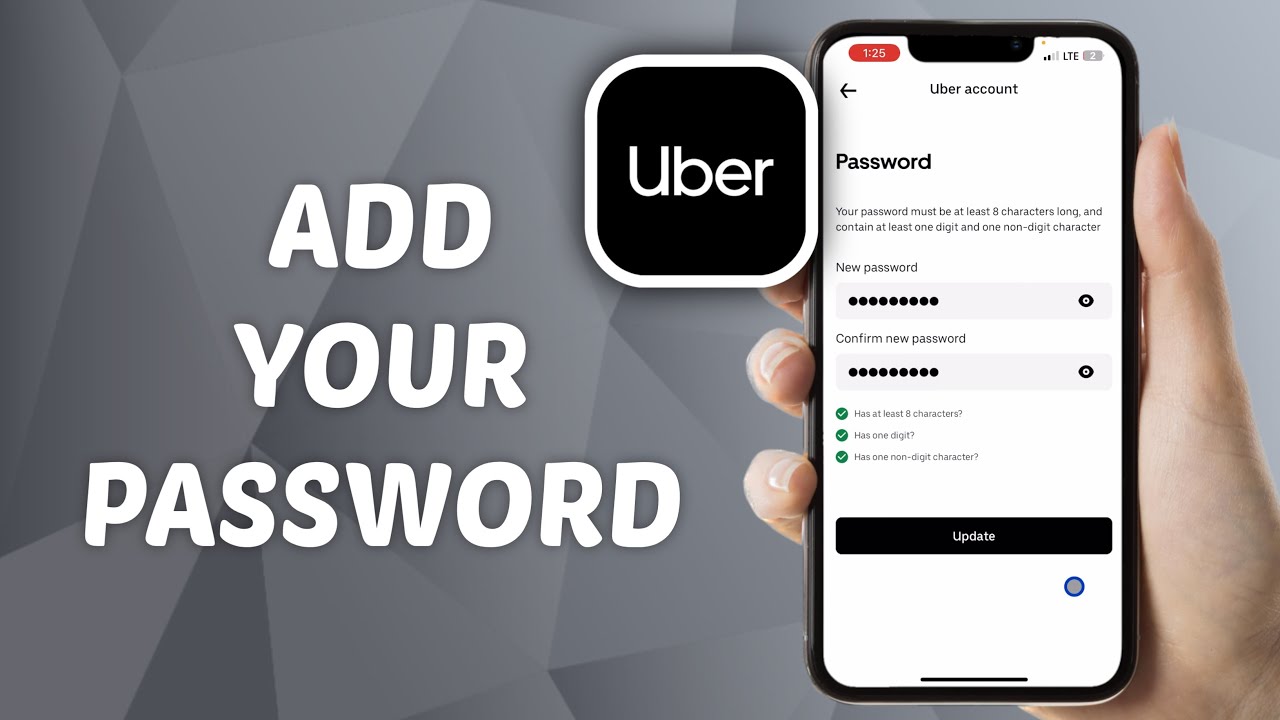 How to Add A Password on Uber - YouTube