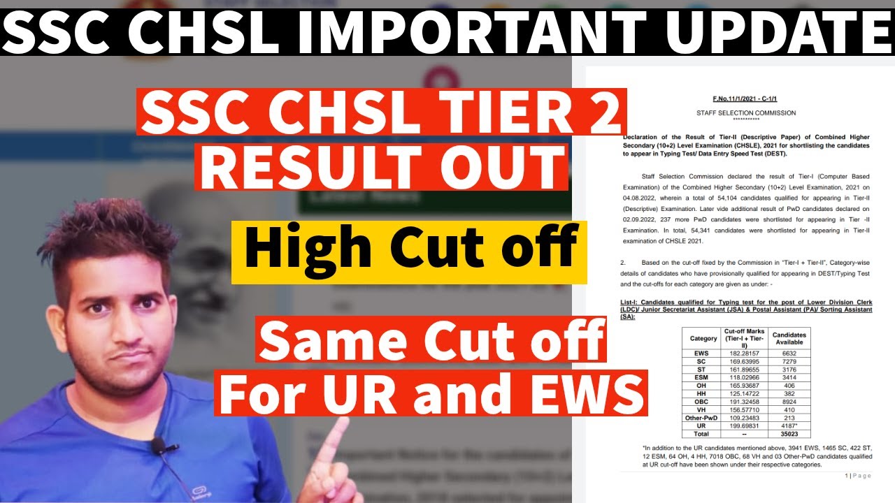SSC CHSL 2021 Tier 2 Result Out SSC CHSL Tier 2 Cut Off 2022 Same ssc-chsl-2021-tier-2-result-out-ssc-chsl-tier-2-cut-off-2022-same