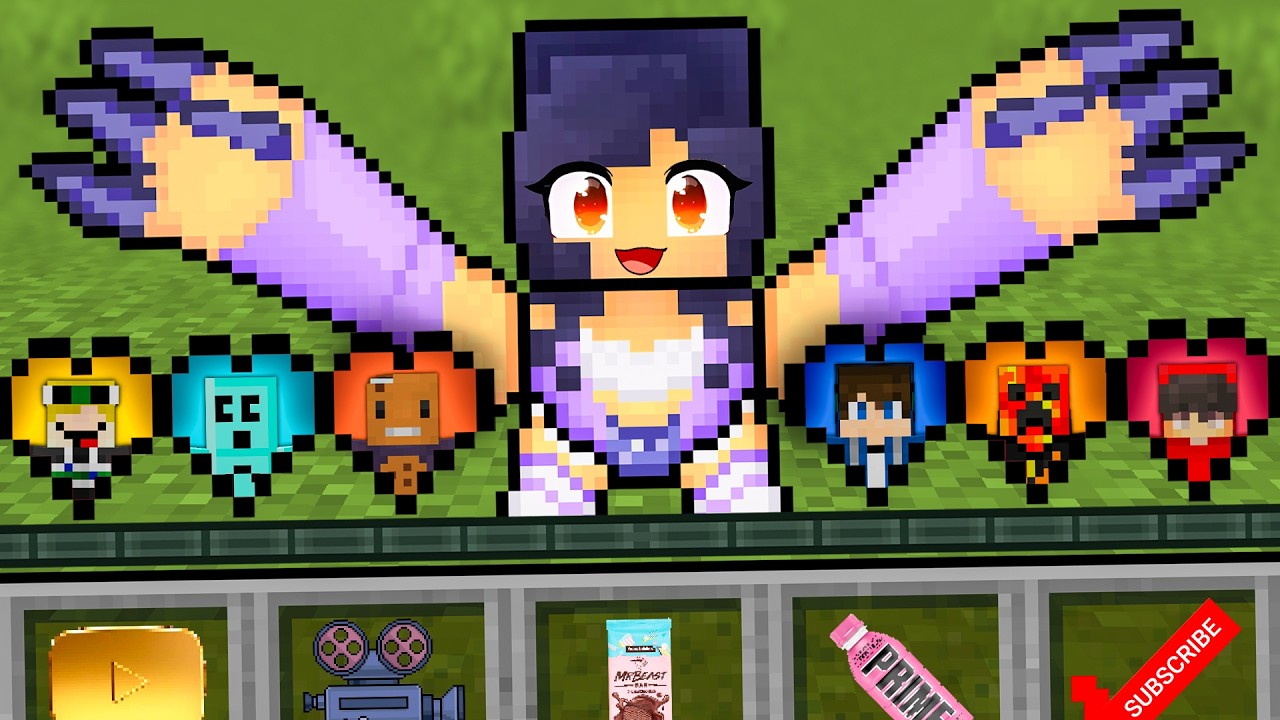 Minecraft, But there’s YouTuber Hearts… - YouTube