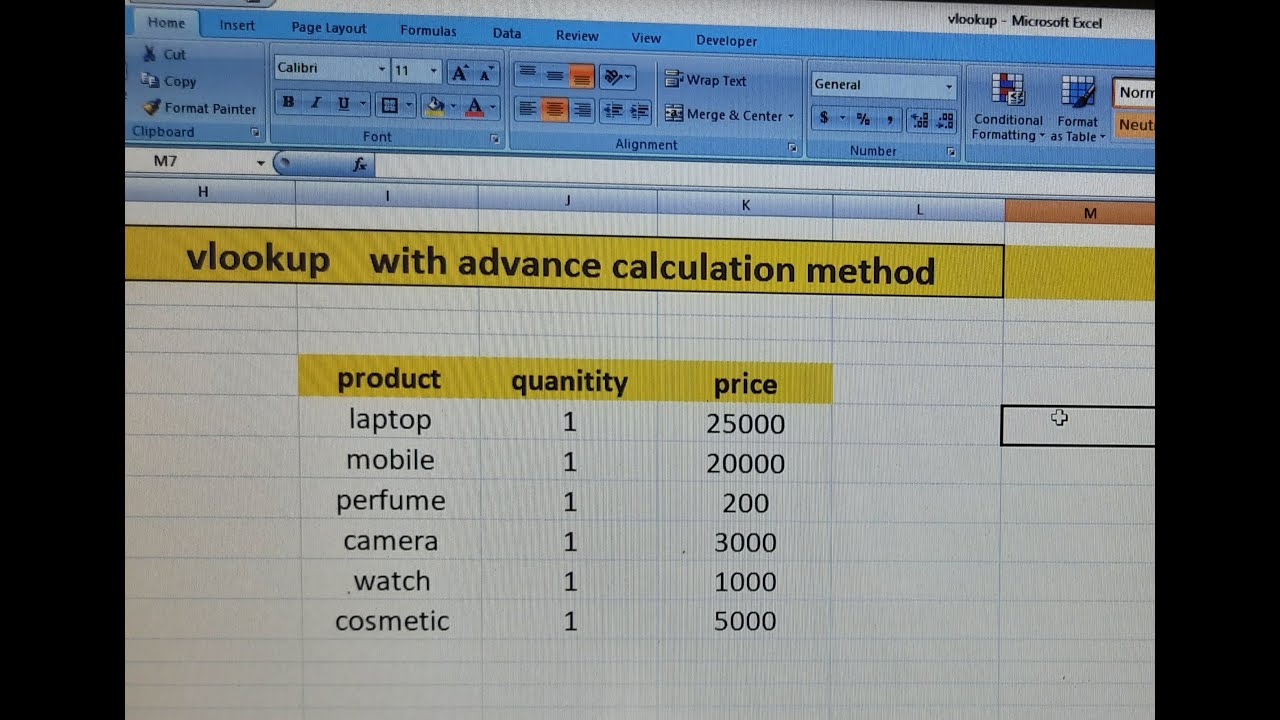 vlookup ,vlookup with advance calculation method - YouTube