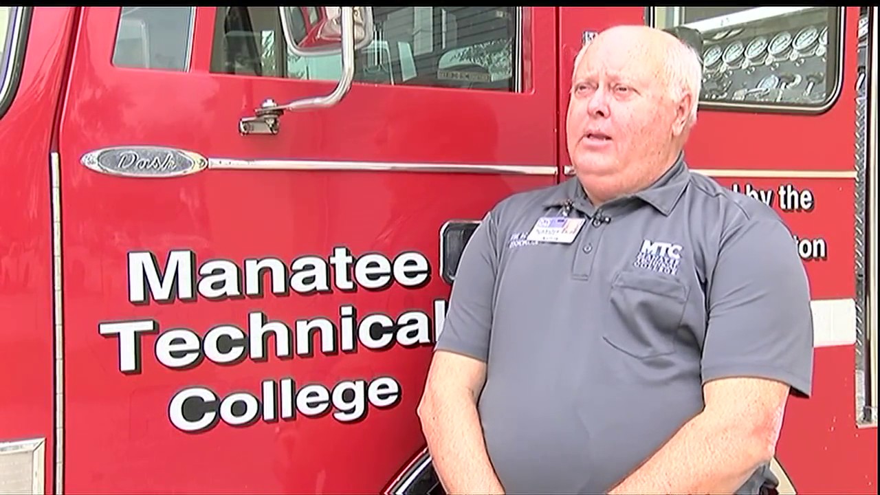 Manatee Technical School graduates 16 firefighters - YouTube