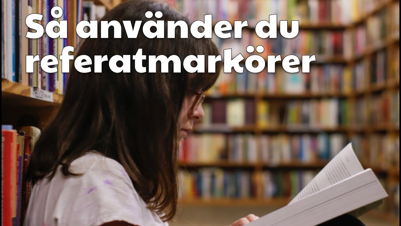 Vad är referatmarkörer? Så använder du dem - YouTube