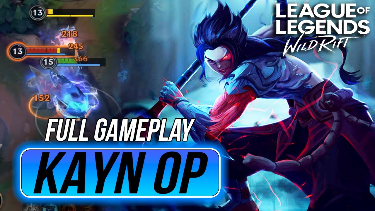 WILD RIFT KAYN FULL GAMEPLAY (WILL BE THE MOST BROKEN JUNGLER 1000% ...