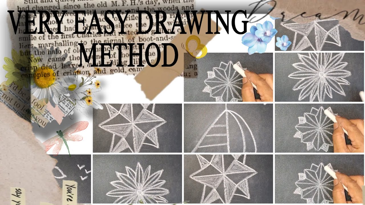 Very easy drawing ll How to draw simple designs || - YouTube