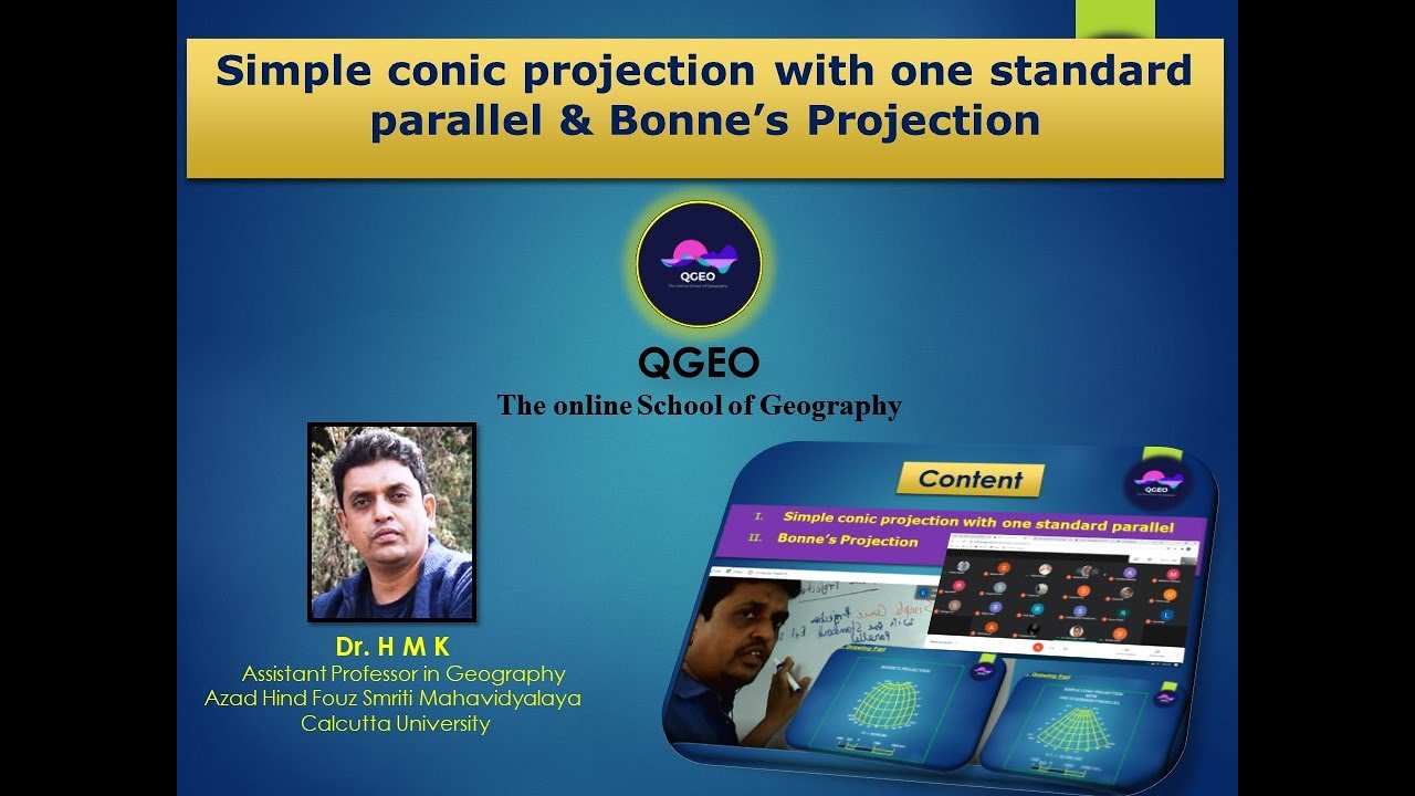 Simple conic projection with one standard parallel & Bonne’s Projection ...