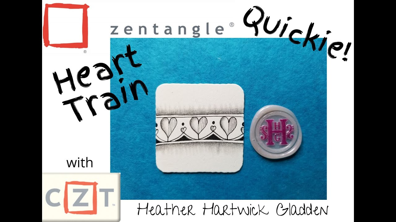 Heart Train | Zentangle® Quickie - YouTube