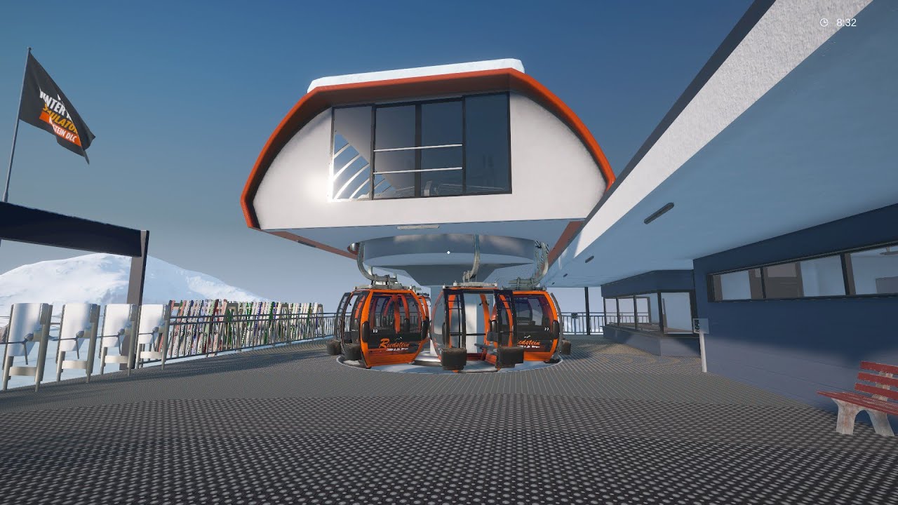 Doppelmayr Gondola at Riedstein Ski Resort in Winter Simulator (Plus ...