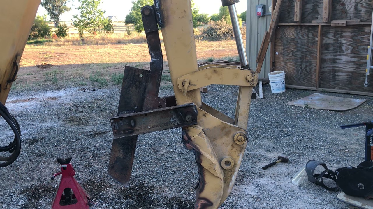 Backhoe bucket converted to wood splitter - TDF Hoe10 - YouTube