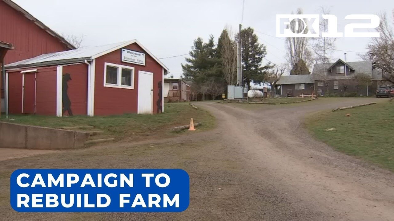 Blanchet House raising money to rebuild farm in Carlton - YouTube