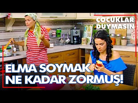 Duygu'nun büyük sınavı elma soymak! - Çocuklar Duymasın 9. Bölüm