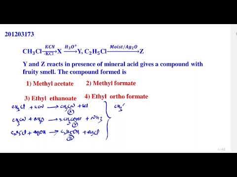 CH3Cl with KCN and hydrolysis reactions alkyl halides & aryl halides - YouTube