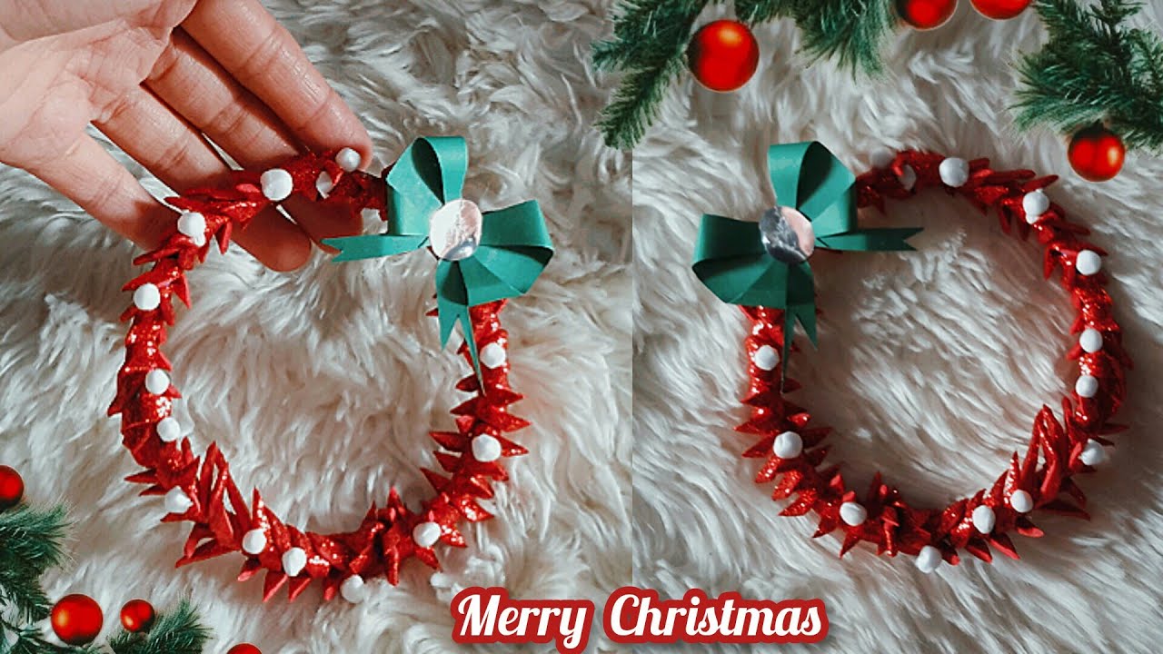 SO EASY AND BEAUTIFUL CHRISTMAS WREATH MAKING //HOW TO MAKE CHRISTMAS ...