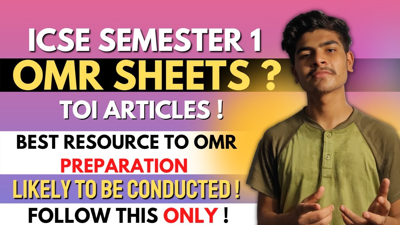 ICSE Class 10 Semester 1 | In OMR Sheets | MCQs Based Exams of ICSE in OMR Sheets | CISCE MCQs ...