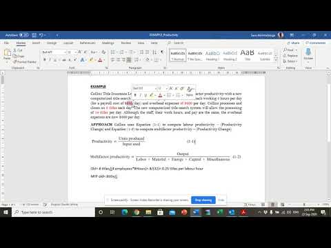 How To Calculate Multi Factor Productivity Formula