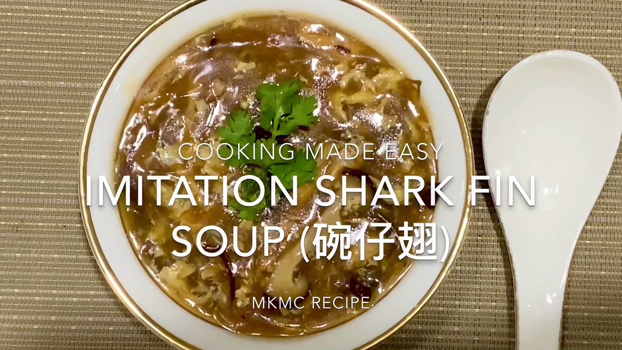 Imitation Shark Fin Soup (碗仔翅) by mkmcrecipe - YouTube