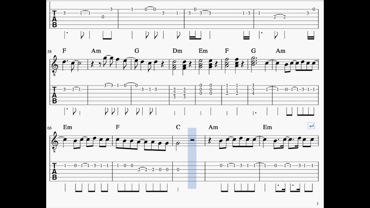 Raabta (Agent Vinod) - Guitar Sheet Music - YouTube