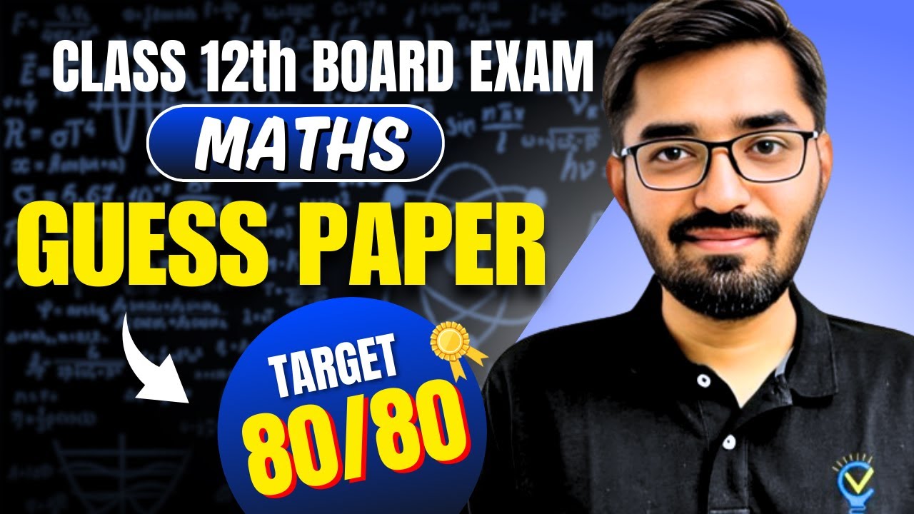 Guess Paper MATHS Class 12th Boards |Target 80/80| Nishant Vora🏃‍♂️📚 # ...