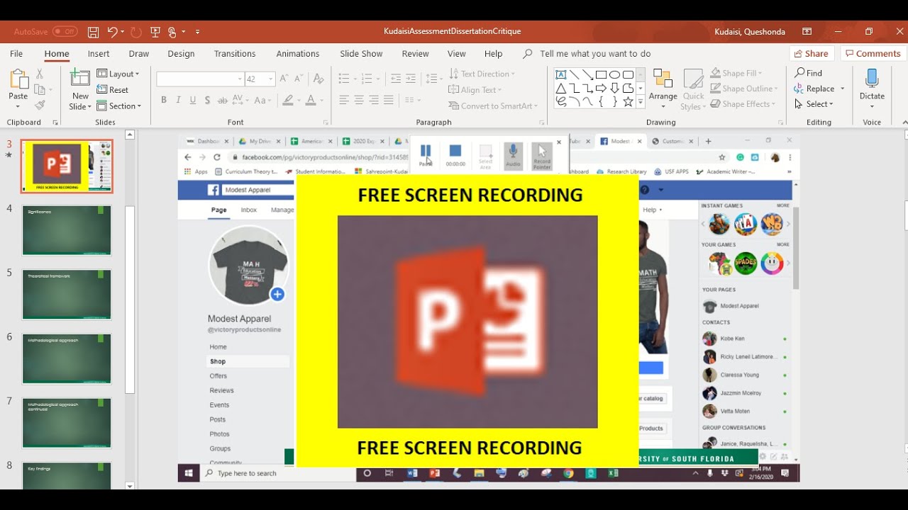 Free Powerpoint Screen Recording Video Making - YouTube