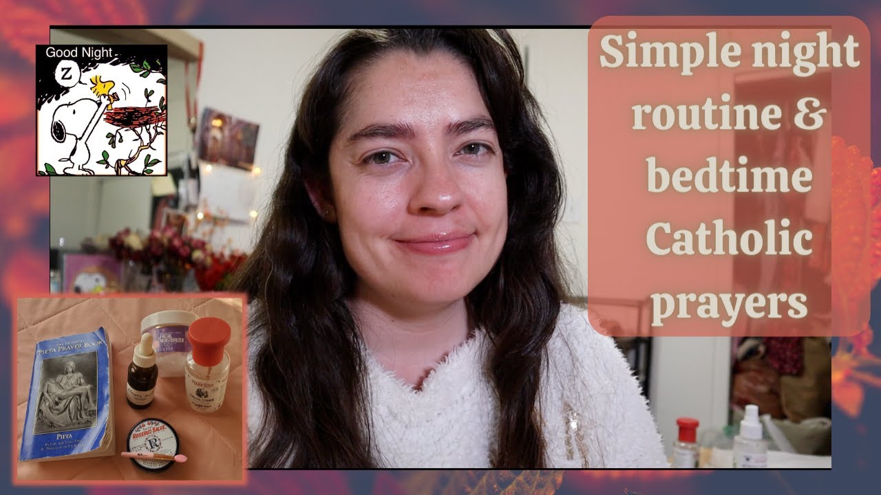 My simple nighttime routine and bedtime Catholic prayers💛 - YouTube
