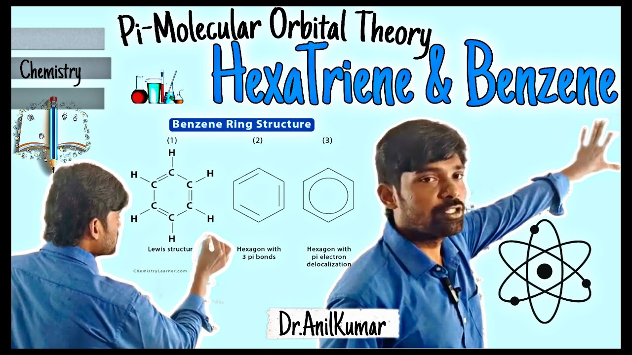 Pi molecular orbital theory (MOT) for hexatriene and benzene - YouTube