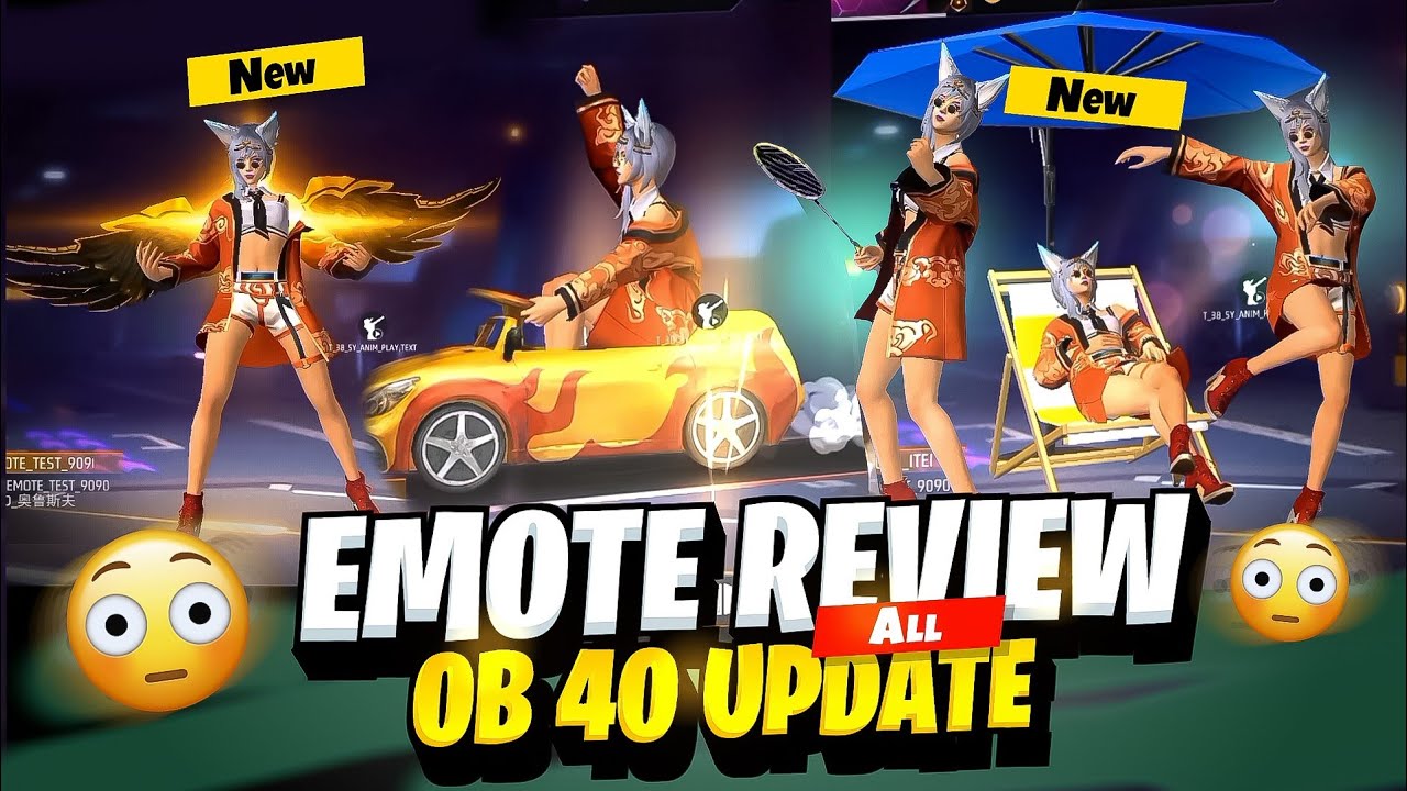 Ob 40 Update All New Emote Review Free Fire | Blueprint Exchange Store ...