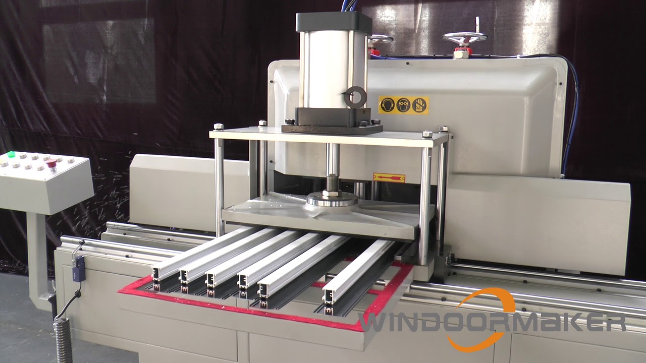Aluminum Window End Mullion Machine - YouTube