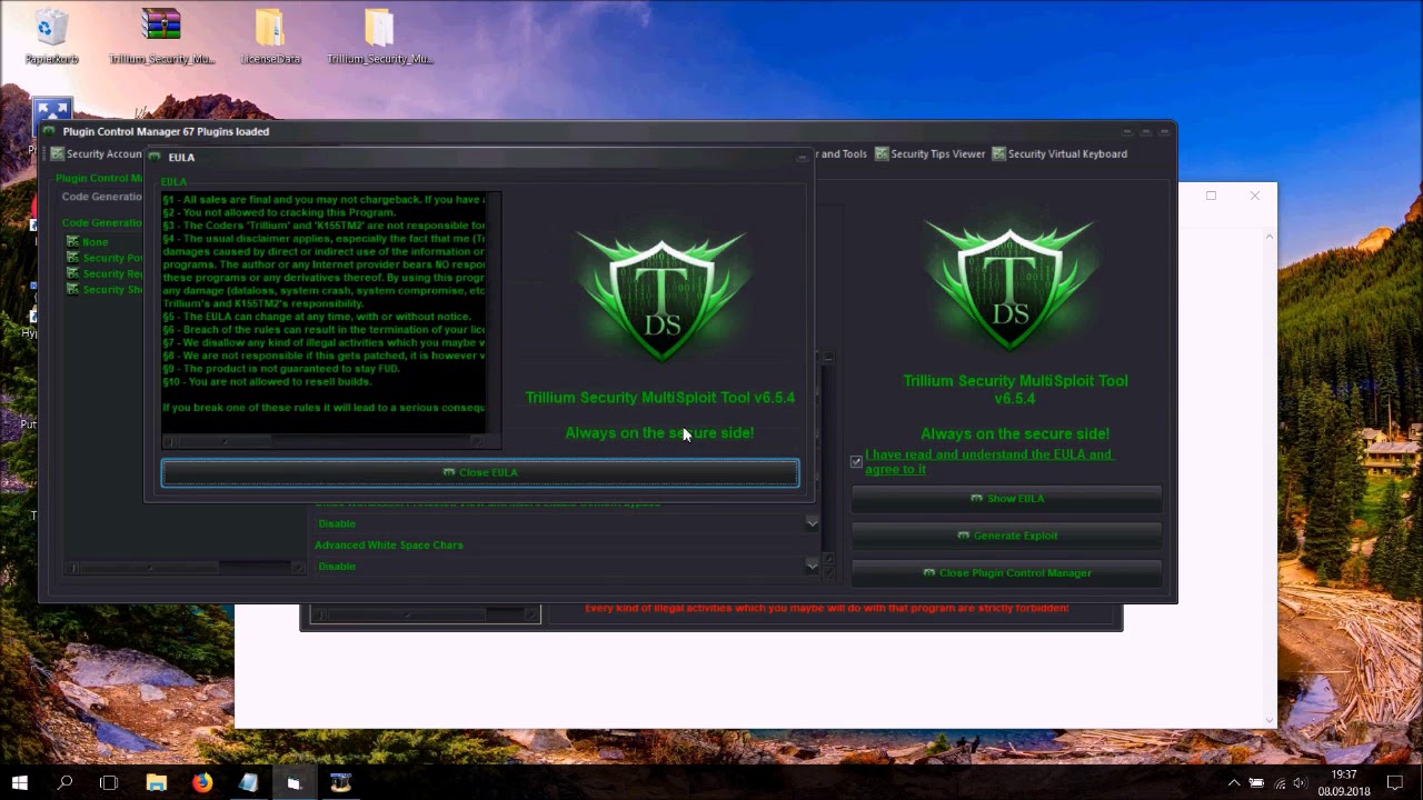 Trillium Security Multisploit Tool V6 5 4 Security Deeplink Cve 2018 8414 Exploit Generator