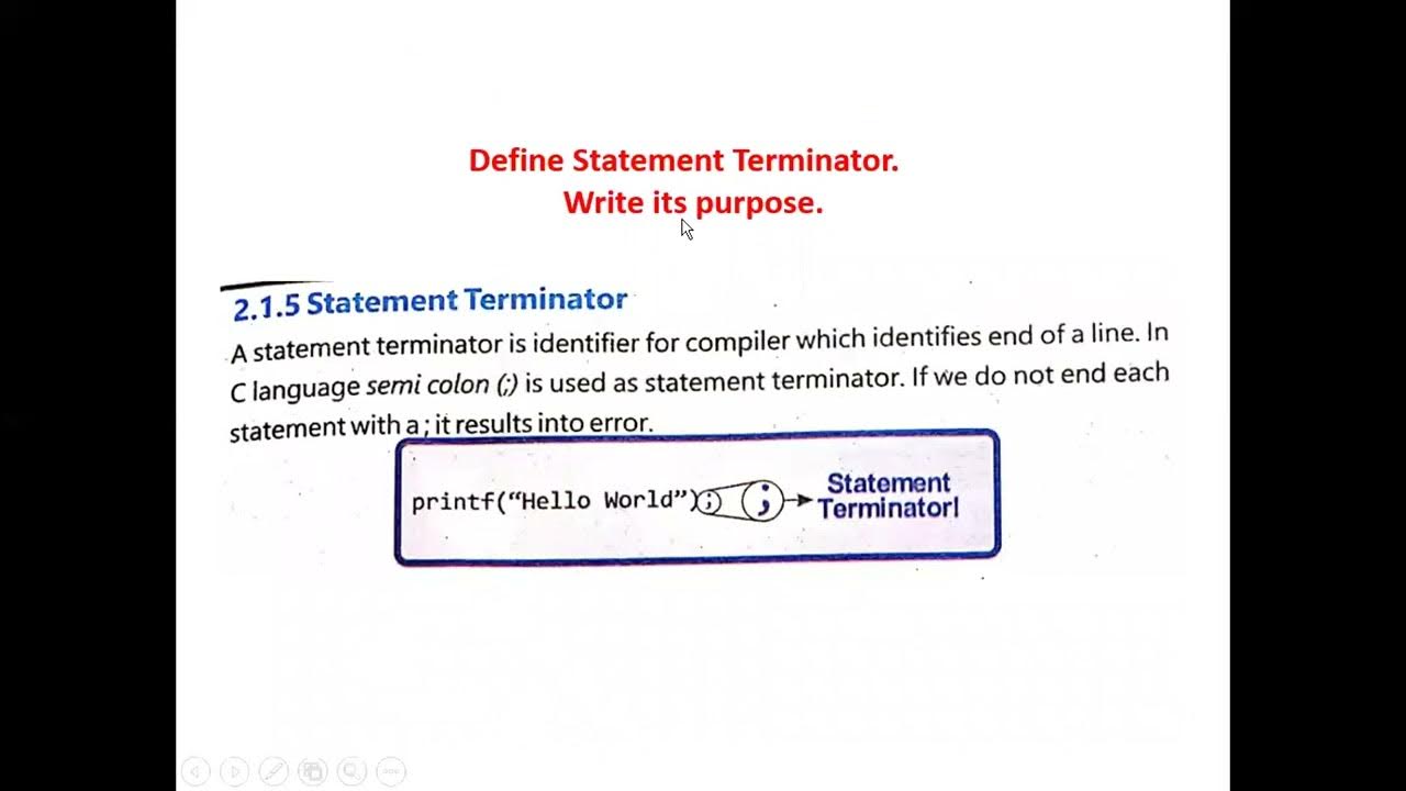 10 Computer : getch() Function , Statement Terminator - YouTube