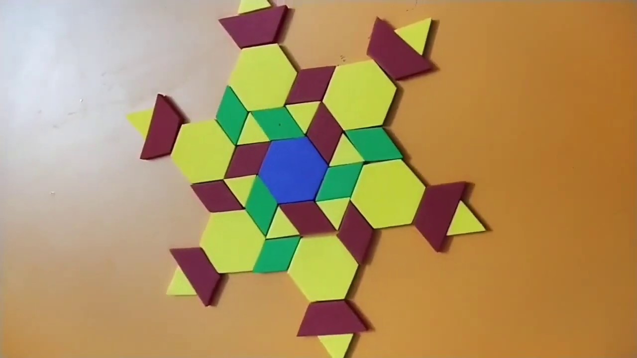 How to make rangoli wd rangometry.. - YouTube