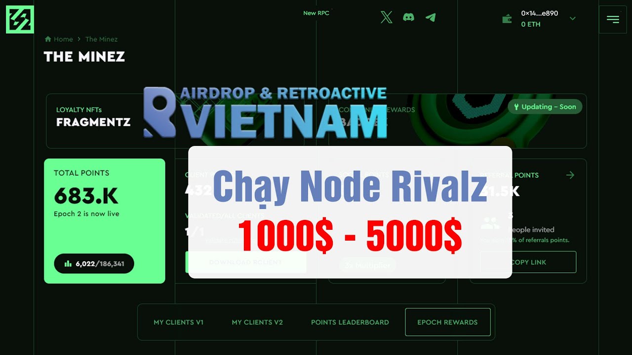 Hướng dẫn chạy node Rivalz Network | Chạy node 1000$ - YouTube