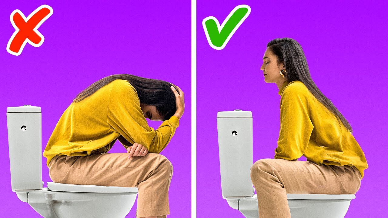 後ろ向きでトイレに座る利点とは - YouTube