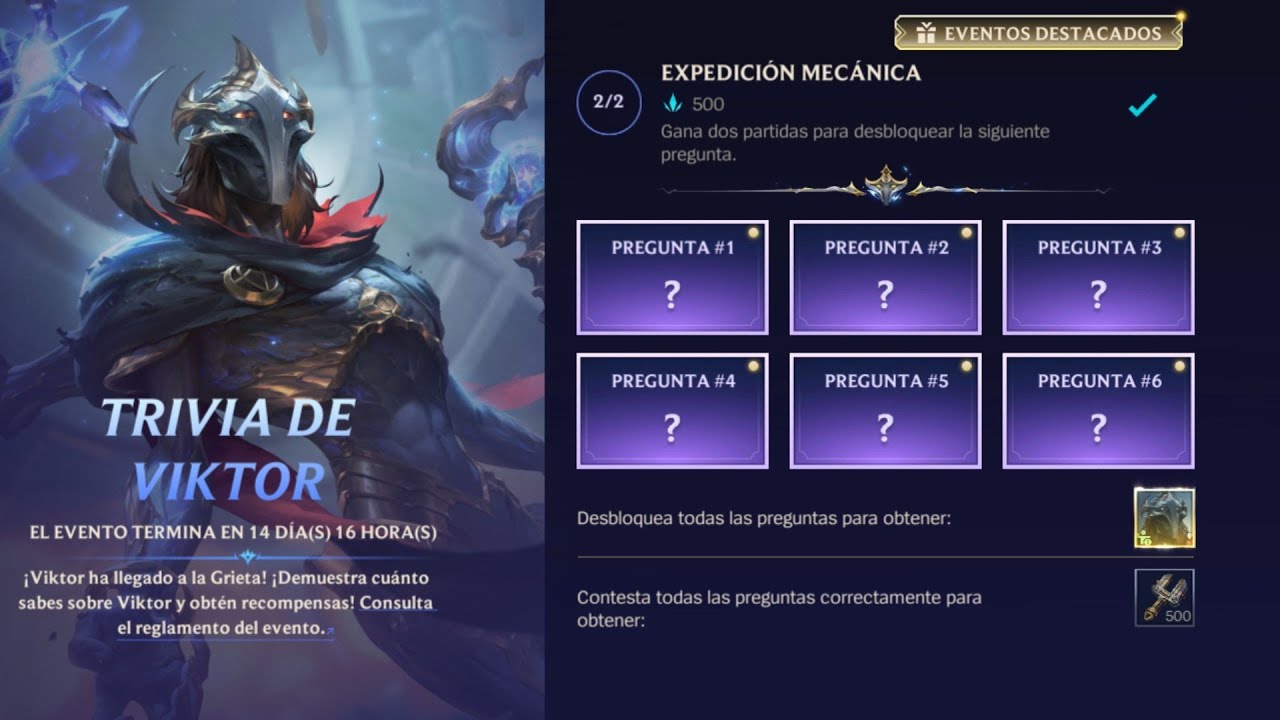 TODAS LAS RESPUESTAS DE LA TRIVIA DE VIKTOR EN WILD RIFT - YouTube