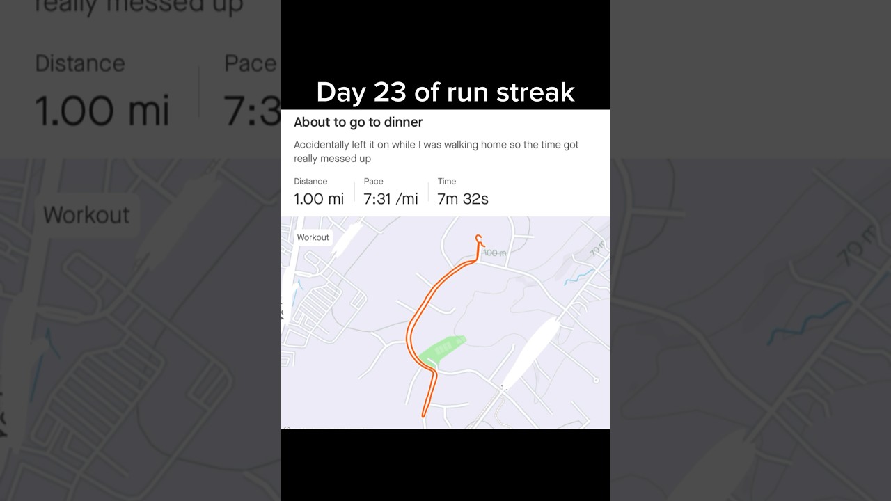 Day 23 of run streak #running #runeveryday #runningstatus - YouTube