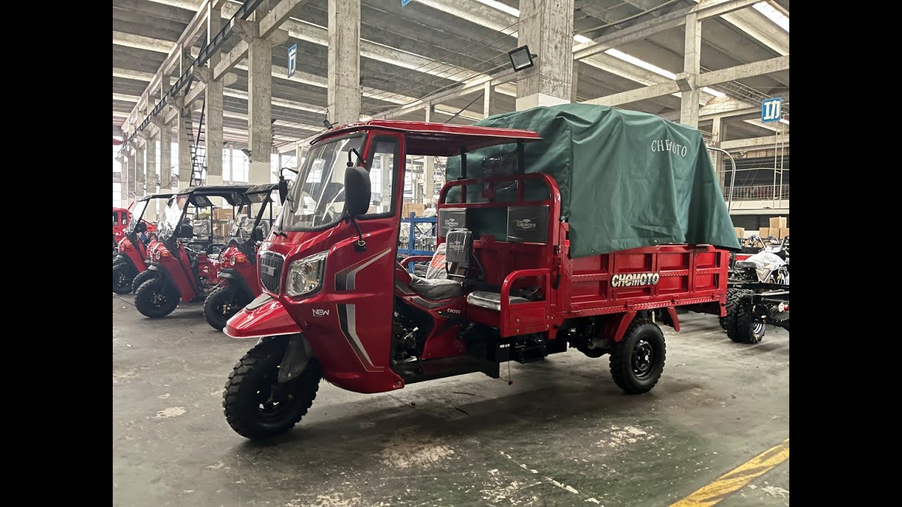 200CC water-cooled trucks, tricycles, cargo tricycles - YouTube