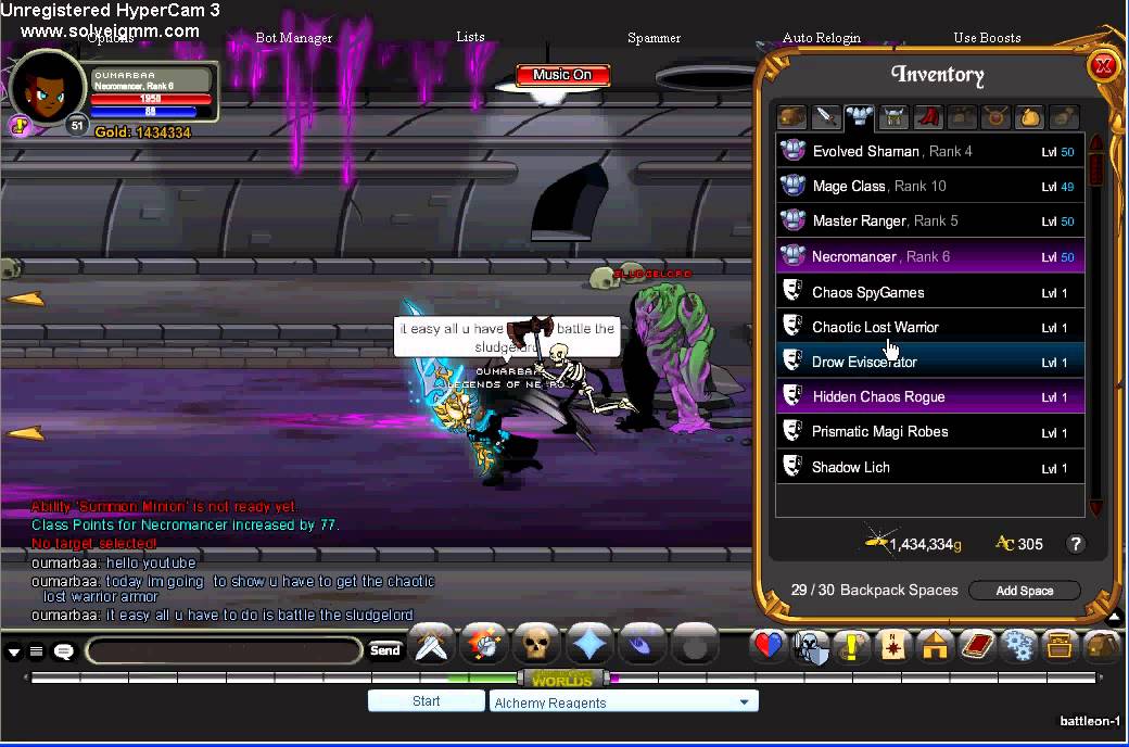 aqw how to get the chaotic lost armor - YouTube