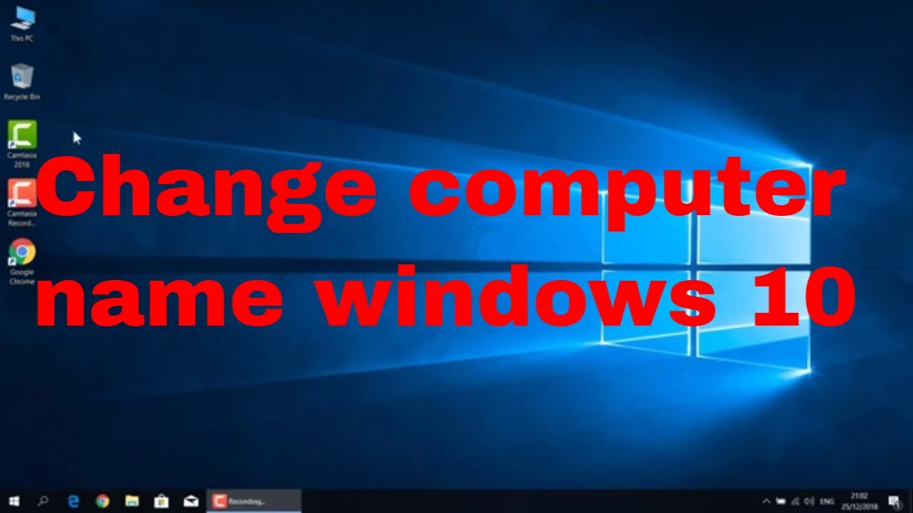 How to change computer name in windows 10 - YouTube