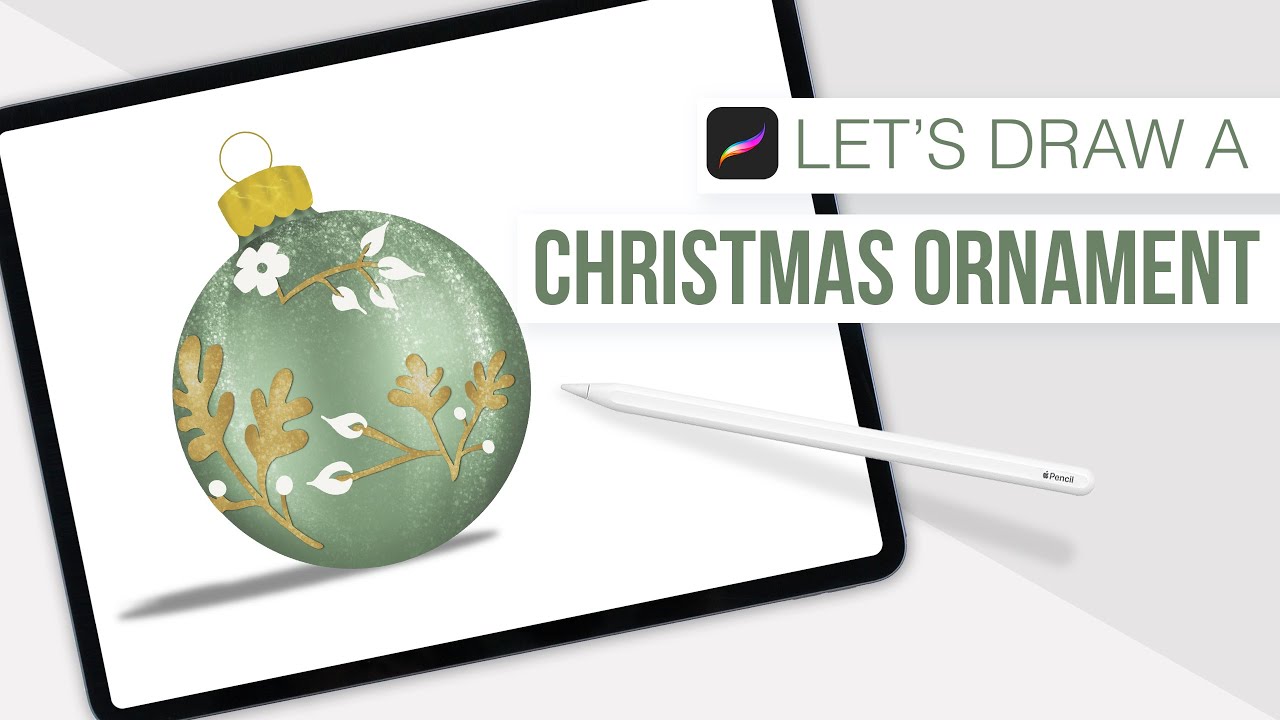 How to Draw a Christmas Ornament in Procreate - YouTube
