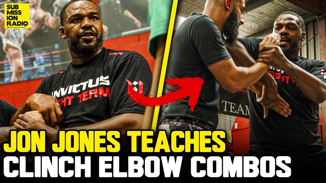 Jon Jones TEACHES His Signature Clinch Elbows! | UFC 309 - YouTube
