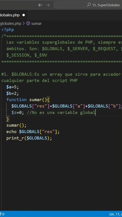 Las Variables Locales No Se Guardan En Globals Php Tutorial Coding Desarrolloweb Youtube