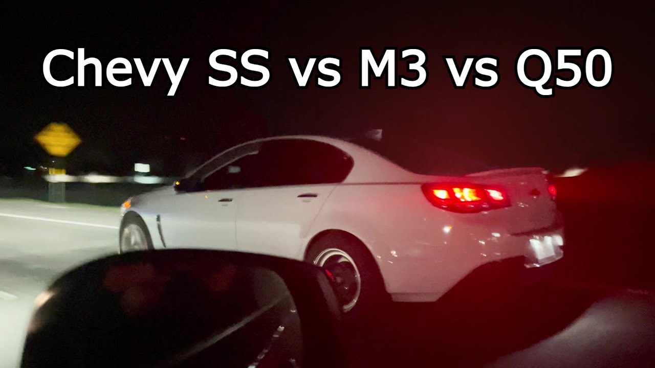 Cammed Chevy SS vs F80 M3 vs Q50 Red Sport - YouTube