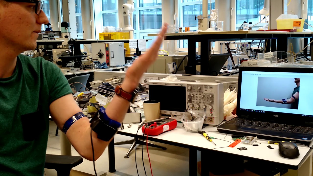 3D-printed EMG bracelet - YouTube