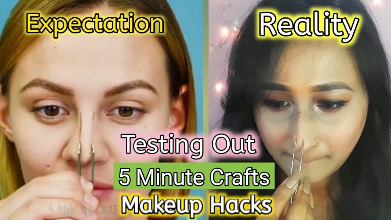 Testing Out Viral Makeup Hacks By 5 Minute Crafts Youtube