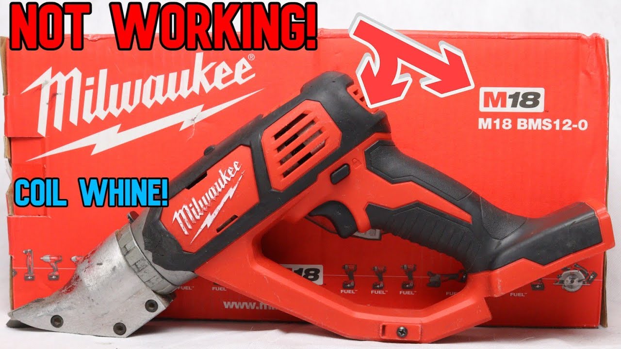Faulty Cordless Metal Shears — Milwaukee M18 BMS12-0 Repair - YouTube