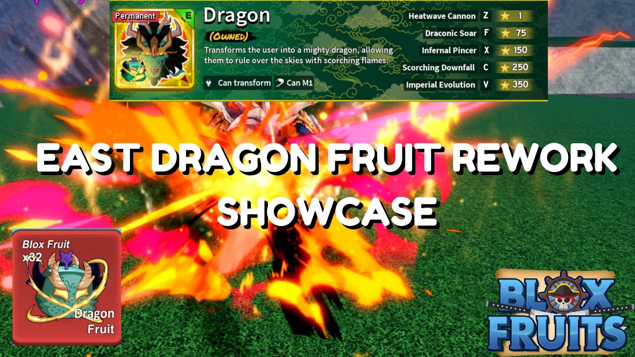 EASTERN DRAGON REWORK SHOWCASE! INSANE TRANSFORMATION! BLOX FRUITS ...